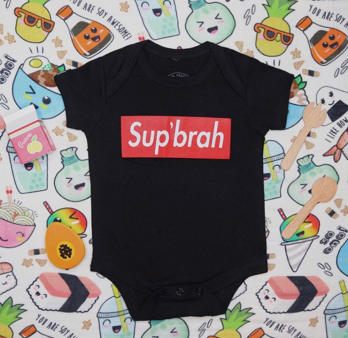 Aloha Made Baby | Sup’brah Tee (black) – Hopscotch